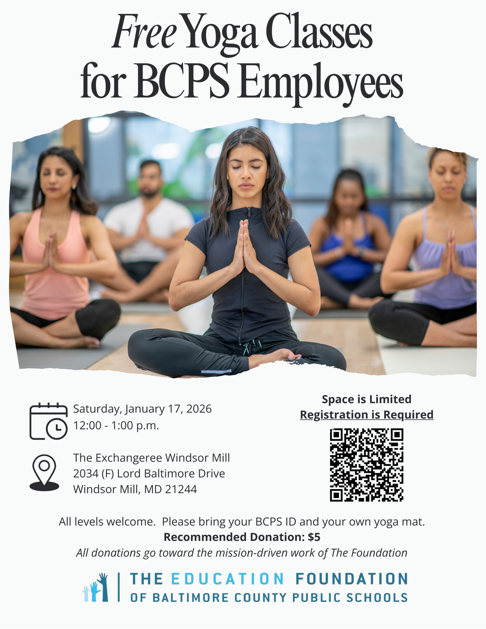 Mission Moment: Free yoga classes for BCPS employees