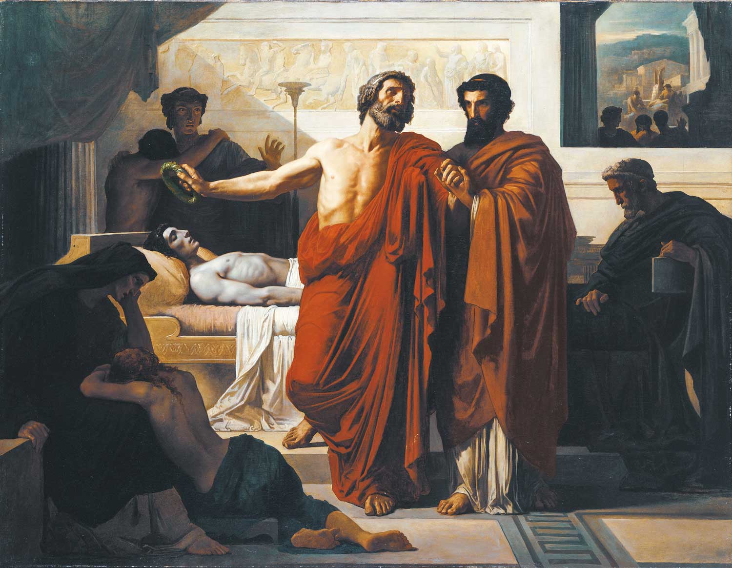 En este óleo de 1851, François Chifflart muestra el dolor de Pericles ...
