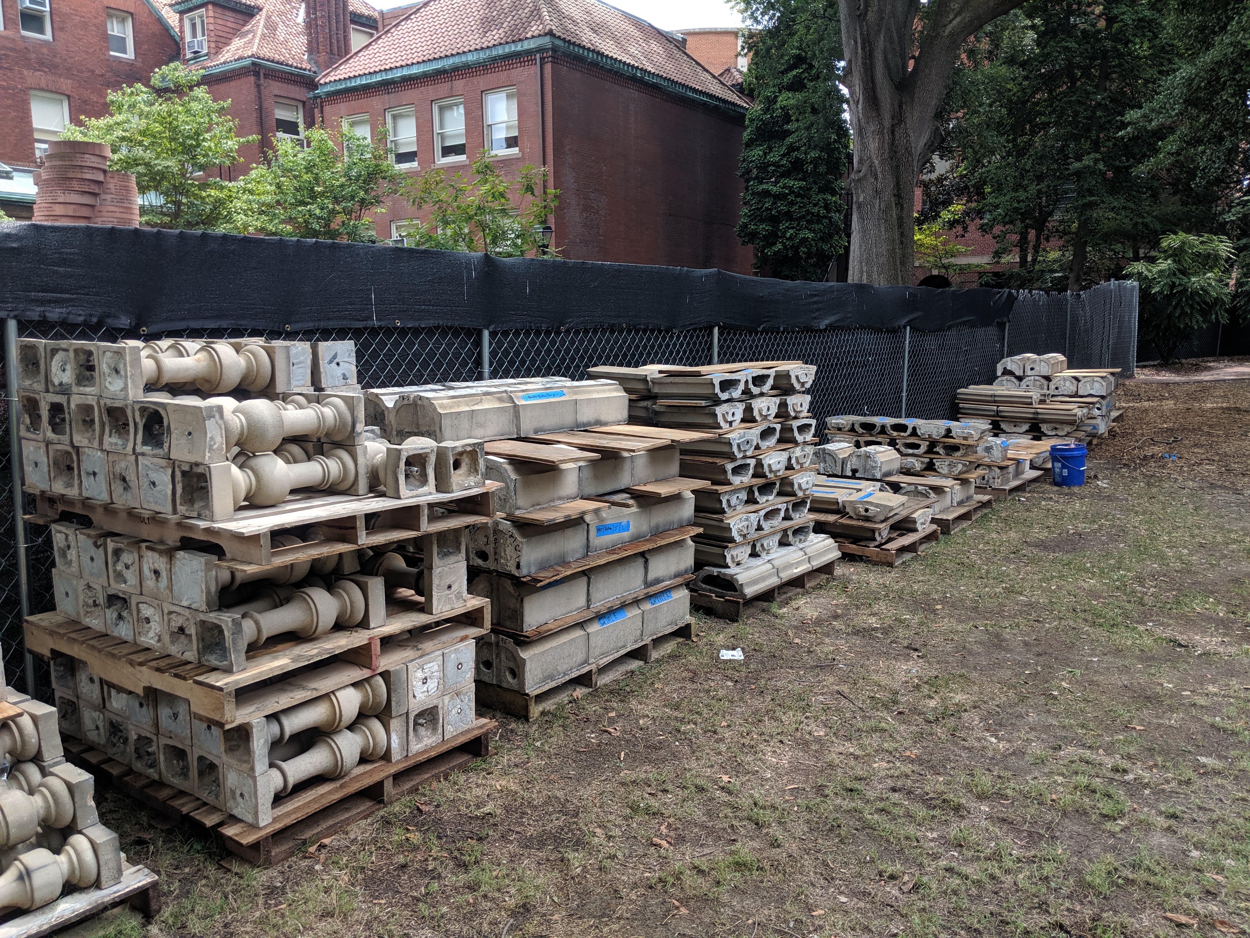 Building materials for the renovation project of the Scott House