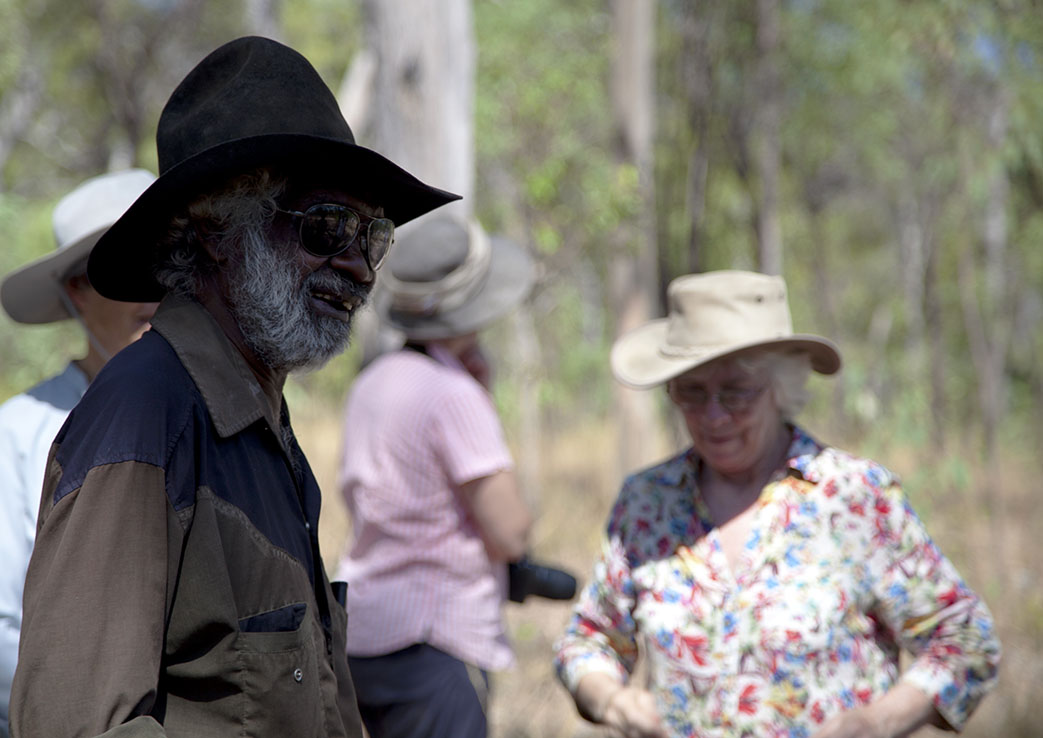 Traditional Owner Jack Lowdown sharing his knowledge of Olkola land