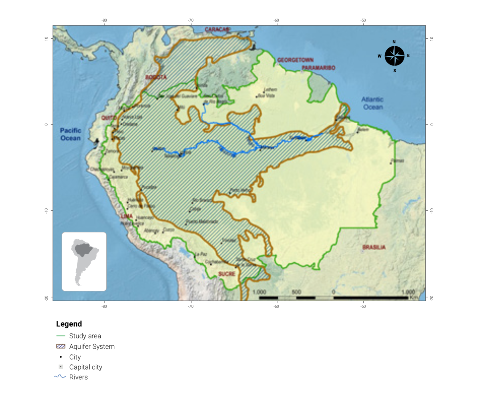 Amazon Transboundary Aquifer System. Image credit: GEF-UNEP Amazon SAP ...