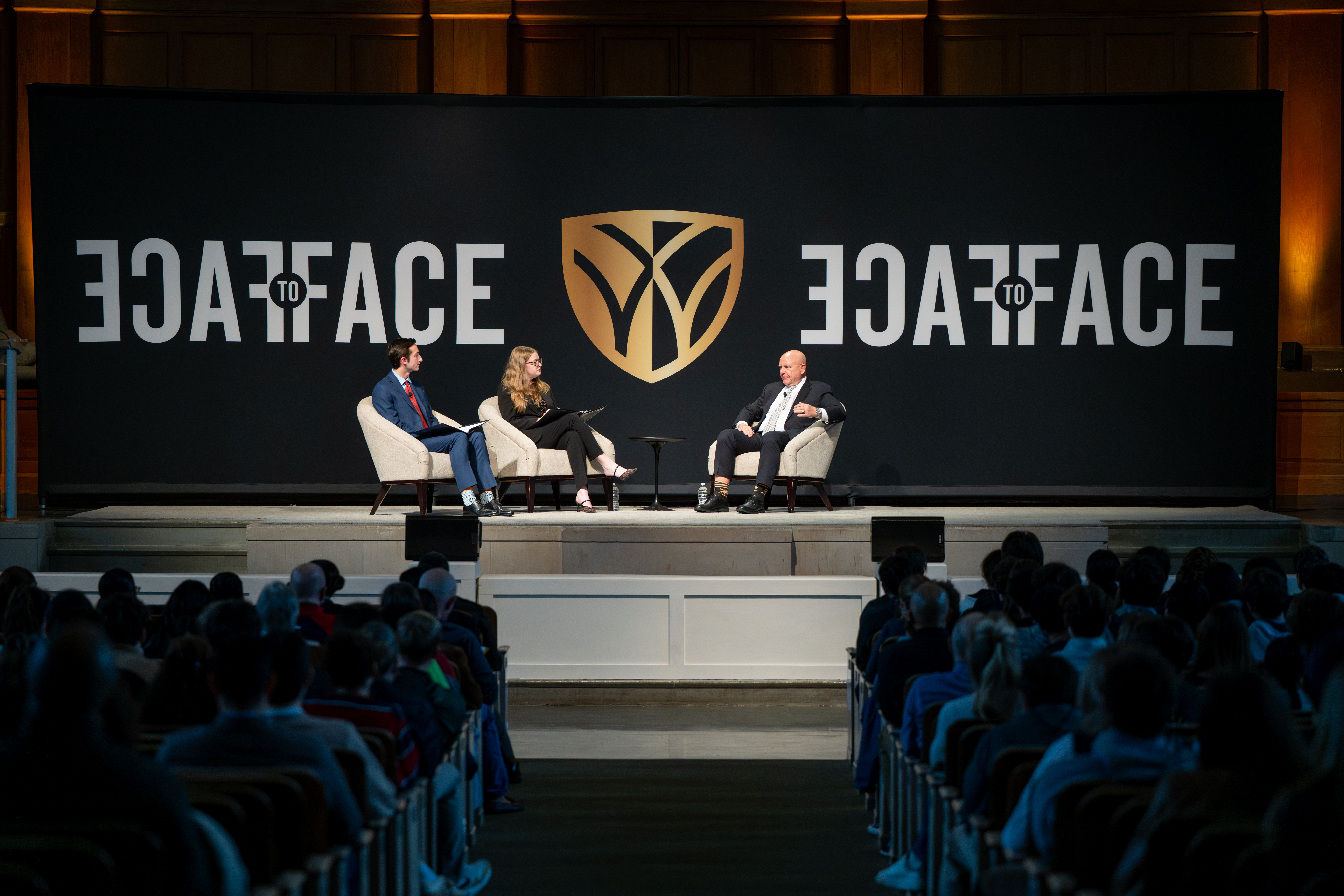 Lt. Gen. H. R. McMaster sits on stage during a Face To Face forum. He ...